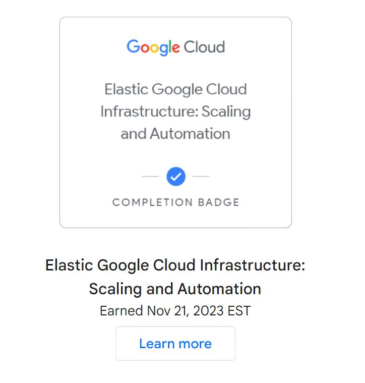 Completed Elastic Google Cloud Infrastructure: Scaling and Automation ... Completed Elastic Google Cloud Infrastructure: Scaling and Automation ...