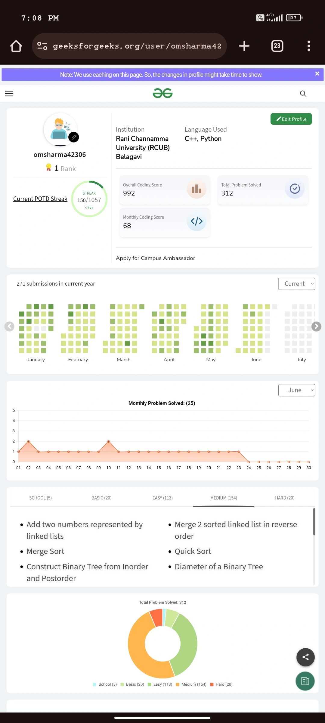 Om Sharma on LinkedIn: #geeksforgeeks #gfg #dsa #coding #achievement # ... Om Sharma on LinkedIn: #geeksforgeeks #gfg #dsa #coding #achievement # ...