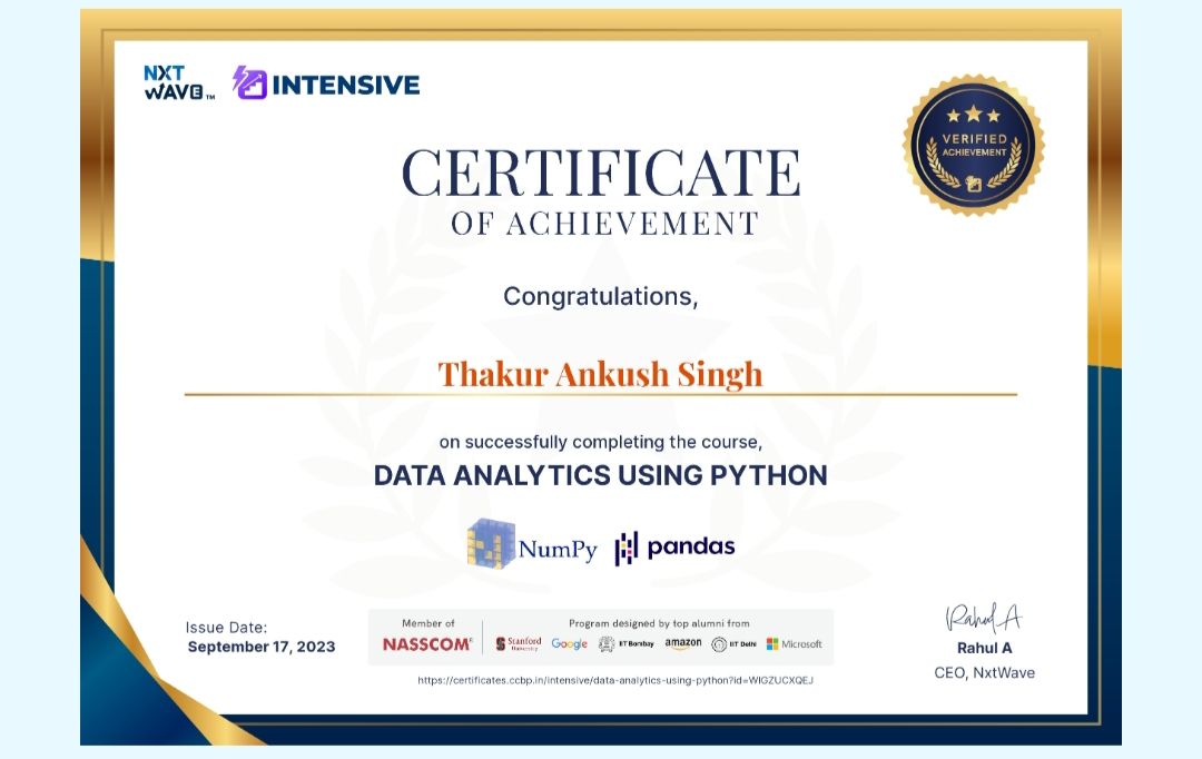 Ankush Singh Thakur on LinkedIn: #powerbi #numpy #pandas #dataanalytics Ankush Singh Thakur on LinkedIn: #powerbi #numpy #pandas #dataanalytics