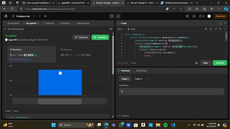 Jagan M A on LinkedIn: #leetcode #pascaltriangle #problemsolving # ... Jagan M A on LinkedIn: #leetcode #pascaltriangle #problemsolving # ...