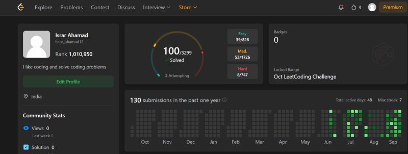 Israr Ahamad on LinkedIn: π My Journey to Solving 100 LeetCode ... Israr Ahamad on LinkedIn: π My Journey to Solving 100 LeetCode ...