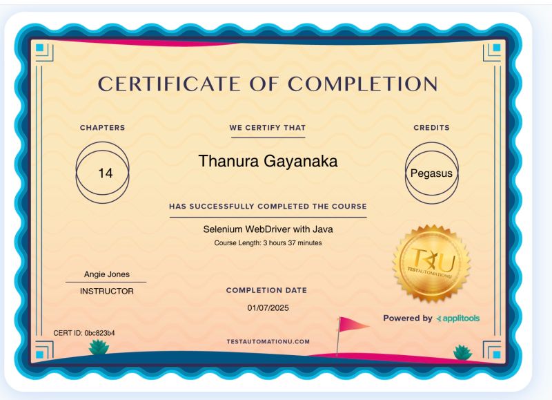 Thanura Gayanaka on LinkedIn: #selenium #automationtesting # ... Thanura Gayanaka on LinkedIn: #selenium #automationtesting # ...