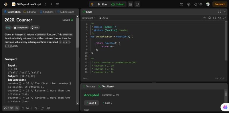Gautam Dawar on LinkedIn: #day2 #leetcode #javascript #30daysofcode # ... Gautam Dawar on LinkedIn: #day2 #leetcode #javascript #30daysofcode # ...