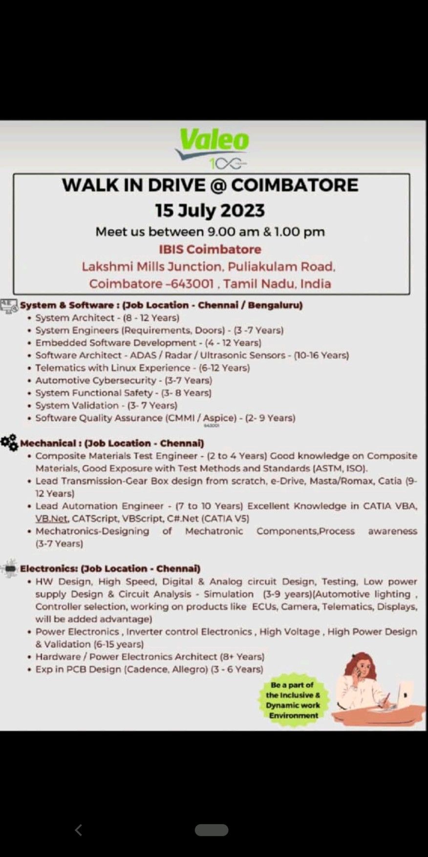Saravanan Velu on LinkedIn: #valeo #walkin #coimbatore Saravanan Velu on LinkedIn: #valeo #walkin #coimbatore