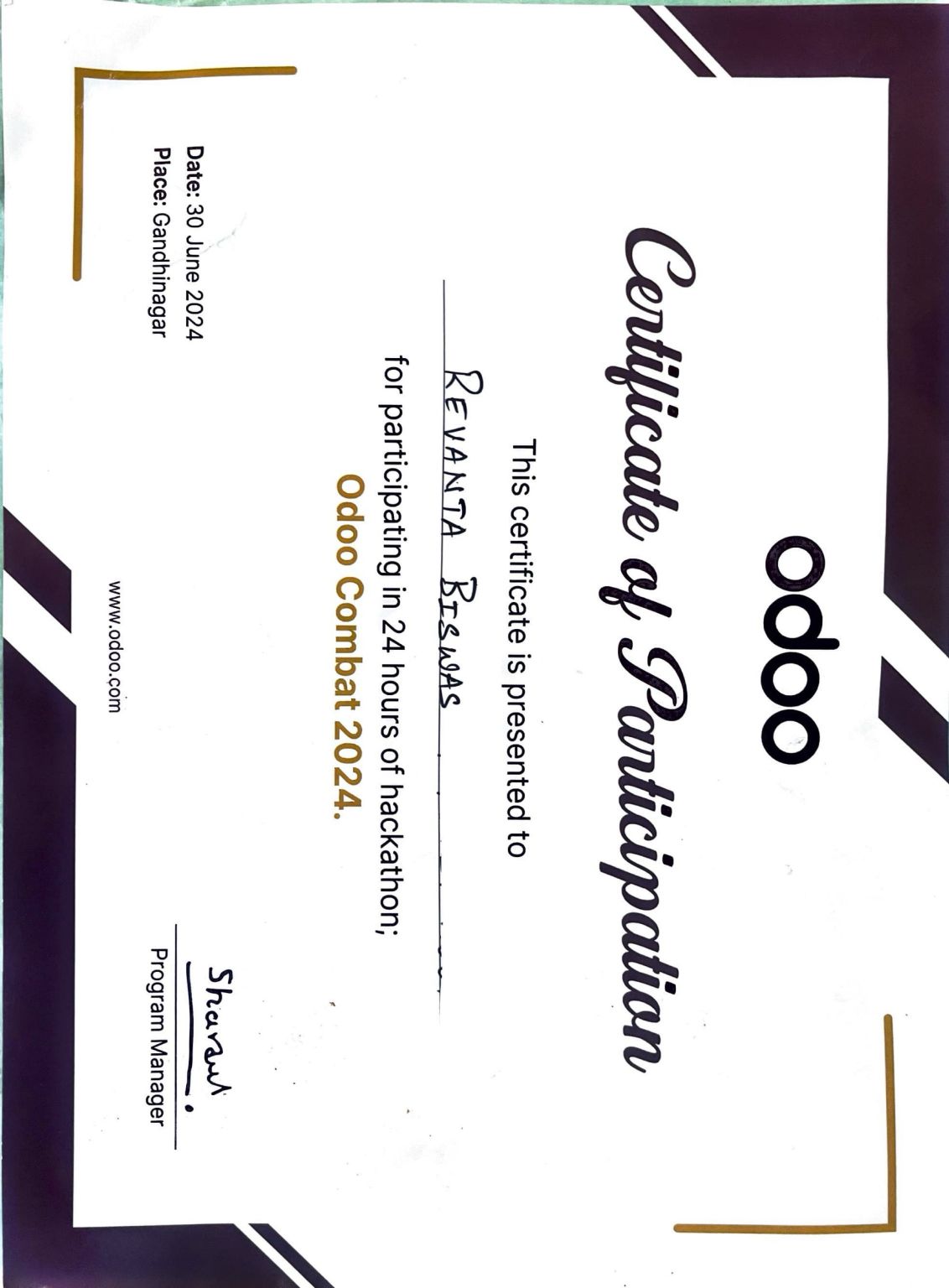 Revanta Biswas on LinkedIn: #odoocombat2024 #ahmedabad #hackathon # ... Revanta Biswas on LinkedIn: #odoocombat2024 #ahmedabad #hackathon # ...