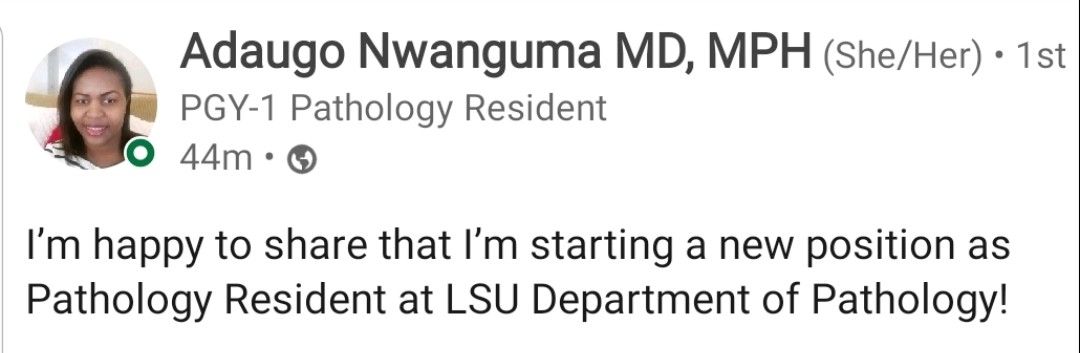 Dr. Adaugo Nwanguma MD, MPH overcame personal tragedy with the loss of ... Dr. Adaugo Nwanguma MD, MPH overcame personal tragedy with the loss of ...