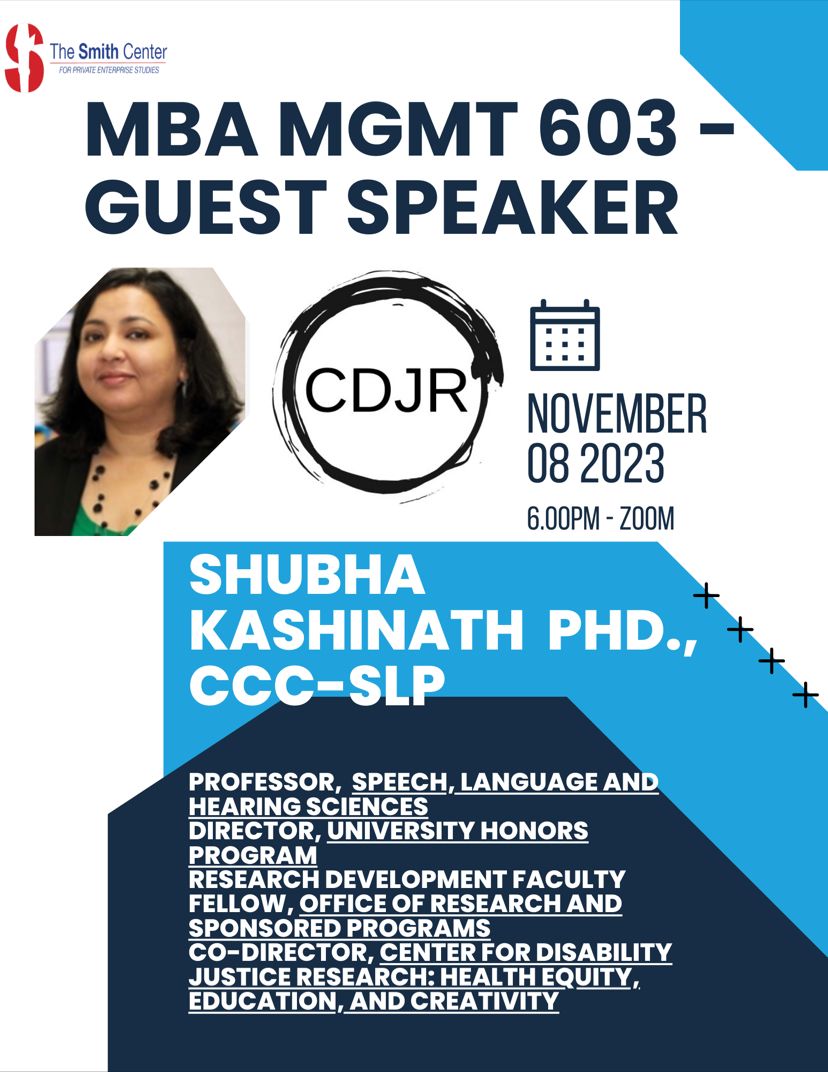 Thank you Shubha Kashinath for giving a talk to our MBA students about ... Thank you Shubha Kashinath for giving a talk to our MBA students about ...