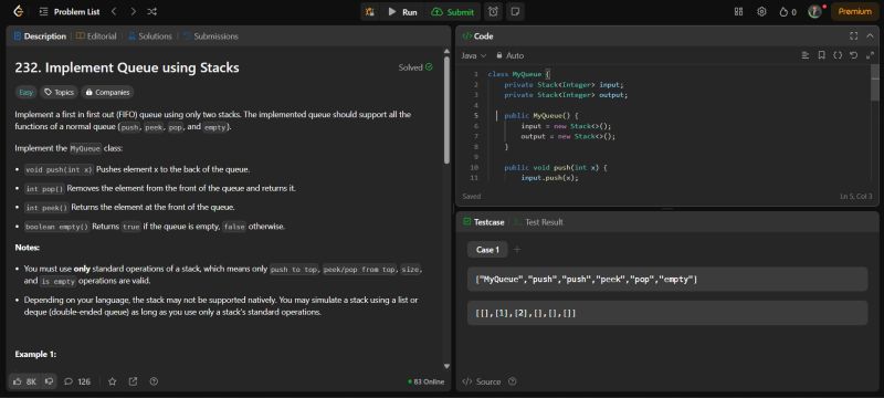 #90daysofdsa #stack #queue #twostacks #leetcode #datastructures | Rohit ... #90daysofdsa #stack #queue #twostacks #leetcode #datastructures | Rohit ...
