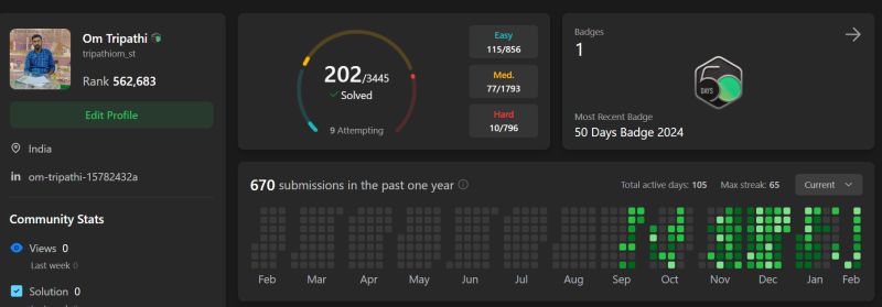Om Tripathi on LinkedIn: #leetcode #dsa #codingjourney #achievement # ... Om Tripathi on LinkedIn: #leetcode #dsa #codingjourney #achievement # ...