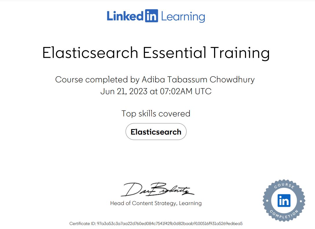 Adiba Tabassum Chowdhury on LinkedIn: #elasticsearch #elk Adiba Tabassum Chowdhury on LinkedIn: #elasticsearch #elk