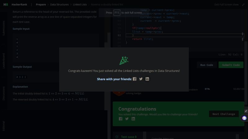 #linkedlist #hackerrank #hackerank #coding #learning #dsa #linkedin ... #linkedlist #hackerrank #hackerank #coding #learning #dsa #linkedin ...