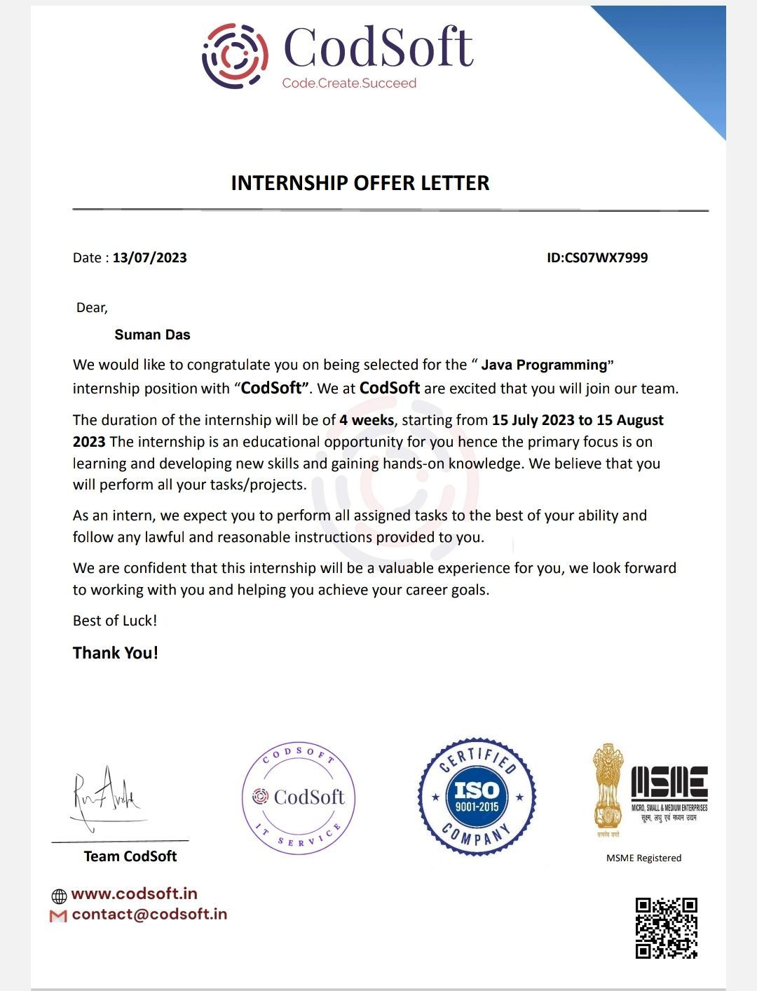 #codsoft #internship #javaprogramming | Suman Das #codsoft #internship #javaprogramming | Suman Das