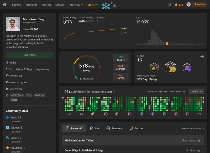 #leetcode #softwareengineer #dsa | Awez Mirza #leetcode #softwareengineer #dsa | Awez Mirza