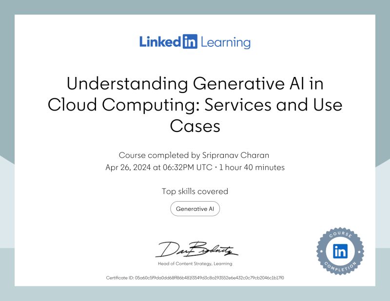 Sripranav C. on LinkedIn: Certificate of Completion Sripranav C. on LinkedIn: Certificate of Completion