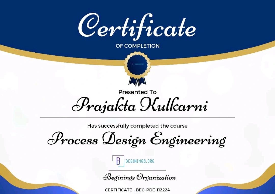 Prajakta Kulkarni on LinkedIn: #processdesign #engineeringcertification ... Prajakta Kulkarni on LinkedIn: #processdesign #engineeringcertification ...