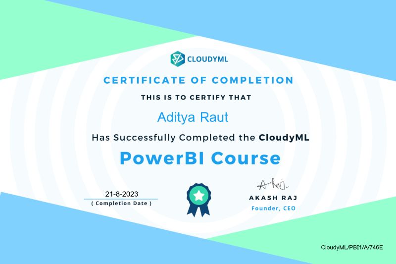 Data analytics course with CloudyML | Aditya Raut posted on the topic ... Data analytics course with CloudyML | Aditya Raut posted on the topic ...