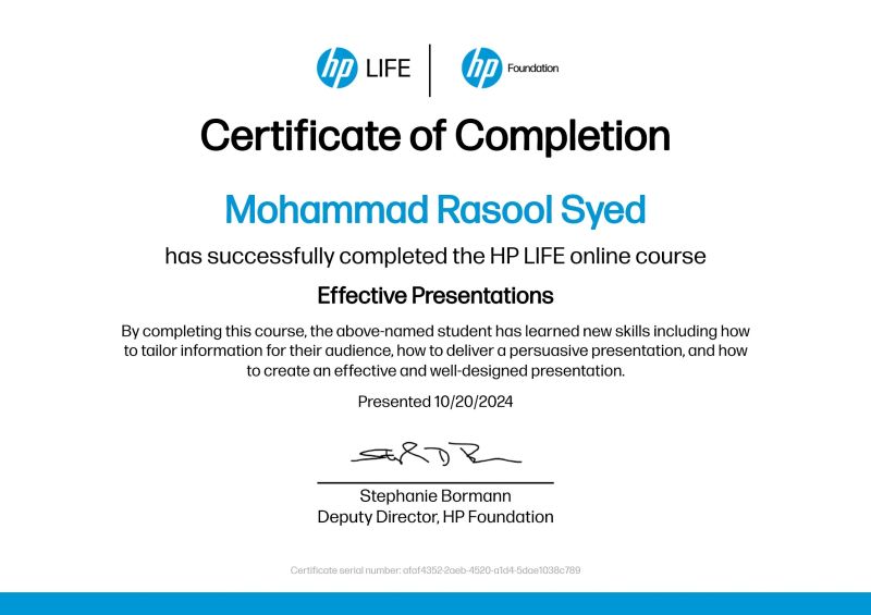 Mohammad Rasool Syed on LinkedIn: #effective Mohammad Rasool Syed on LinkedIn: #effective