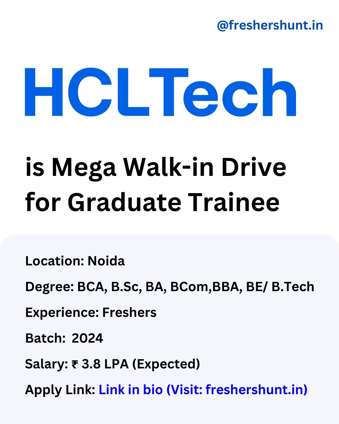 freshershunt.in | Off Campus Drive | Fresher Jobs on LinkedIn: HCLTech ... freshershunt.in | Off Campus Drive | Fresher Jobs on LinkedIn: HCLTech ...