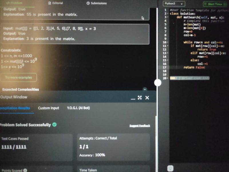 #160daysofcode #python #problemsolving #codingchallenge #matrixsearch ... #160daysofcode #python #problemsolving #codingchallenge #matrixsearch ...