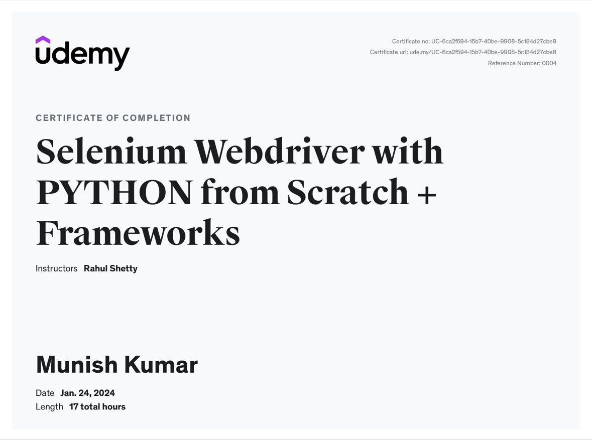 Munish K. on LinkedIn: #selenium #python #seleniumwebdriver # ... Munish K. on LinkedIn: #selenium #python #seleniumwebdriver # ...