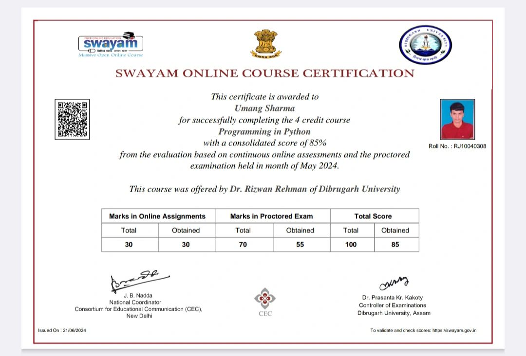 Umang Sharma on LinkedIn: #continuouslearning #pythonprogramming # ... Umang Sharma on LinkedIn: #continuouslearning #pythonprogramming # ...