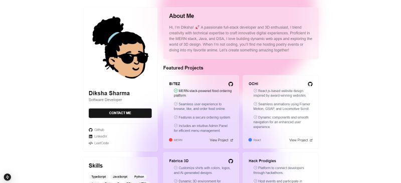 Diksha Sharma on LinkedIn: #portfolio #webdevelopment #react #threejs # ... Diksha Sharma on LinkedIn: #portfolio #webdevelopment #react #threejs # ...