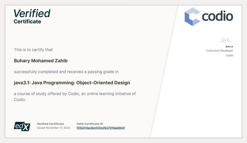 Buhary Mohamed Zahib on LinkedIn: #java #objectorientedprogramming #oop ... Buhary Mohamed Zahib on LinkedIn: #java #objectorientedprogramming #oop ...
