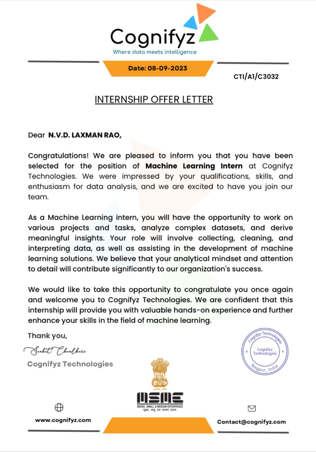 Hello connections, I am delighted to inform that I have been selected ... Hello connections, I am delighted to inform that I have been selected ...