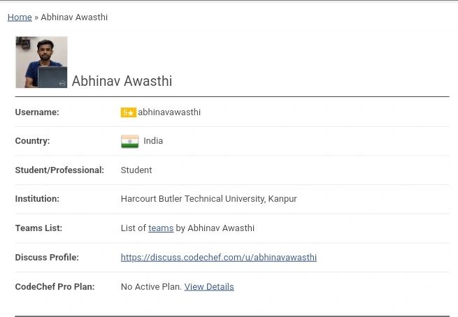Abhinav Awasthi on LinkedIn: #coding #competitiveprogramming #codechef ... Abhinav Awasthi on LinkedIn: #coding #competitiveprogramming #codechef ...