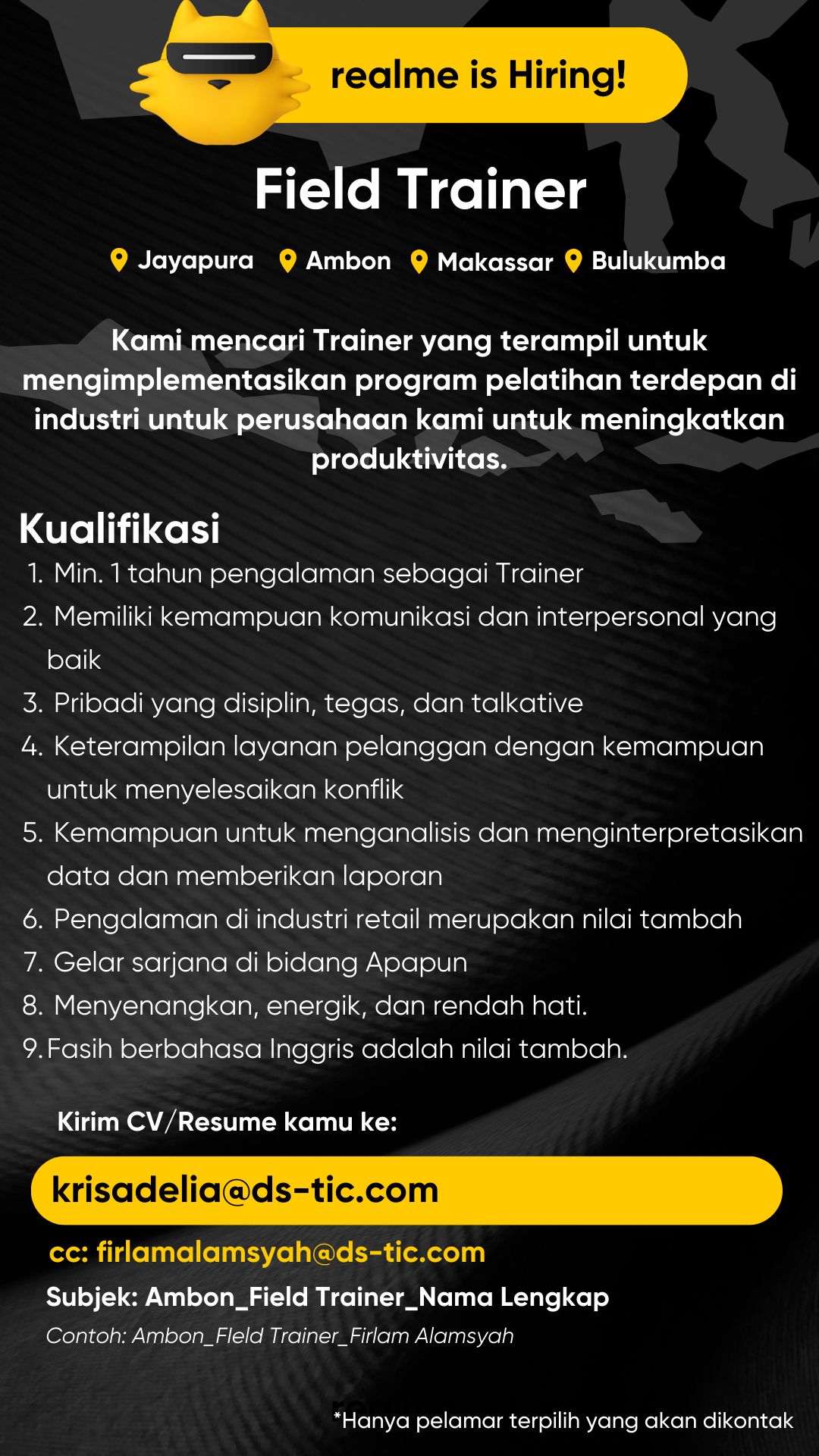 Firlam Alamsyah on LinkedIn: Hiring!! Saat ini PT. Thousand ISland ... Firlam Alamsyah on LinkedIn: Hiring!! Saat ini PT. Thousand ISland ...