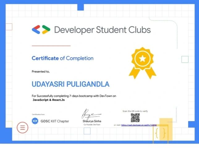 UdayaSri Puligandla on LinkedIn: #devtown #javascript #webdevelopment UdayaSri Puligandla on LinkedIn: #devtown #javascript #webdevelopment
