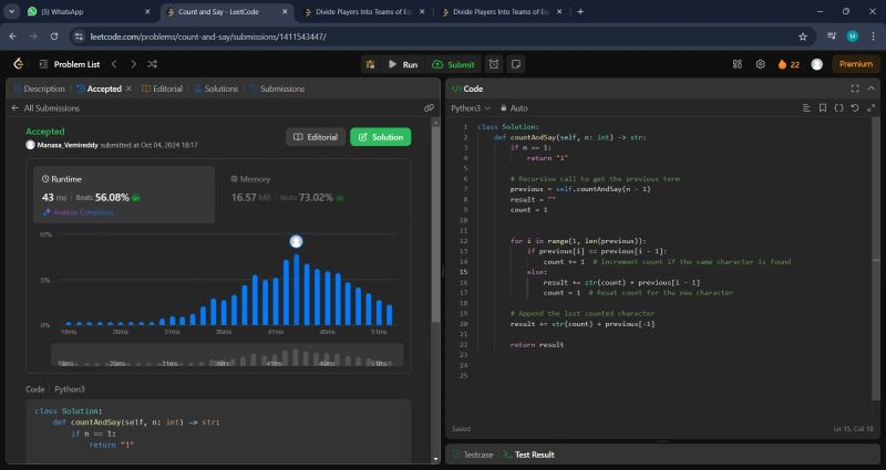 #Day22 #consistentprogramming #LeetCode #DSA | Manasa Vemireddy #Day22 #consistentprogramming #LeetCode #DSA | Manasa Vemireddy