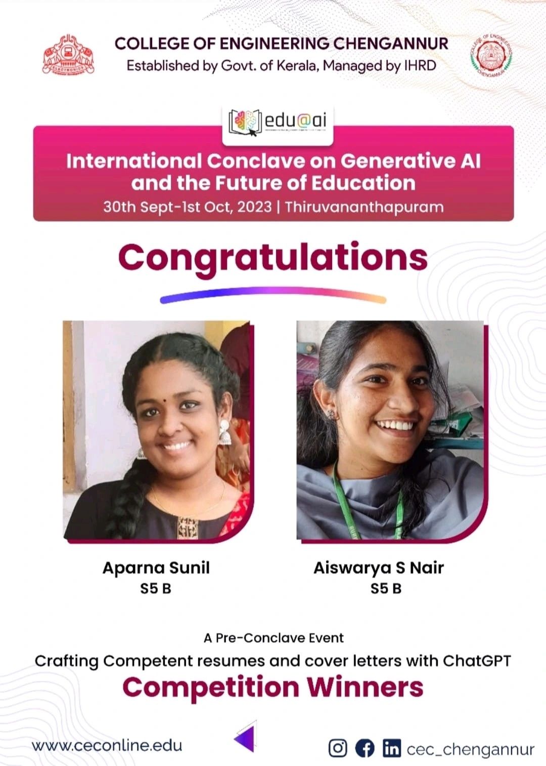 College of Engineering Chengannur posted on LinkedIn College of Engineering Chengannur posted on LinkedIn