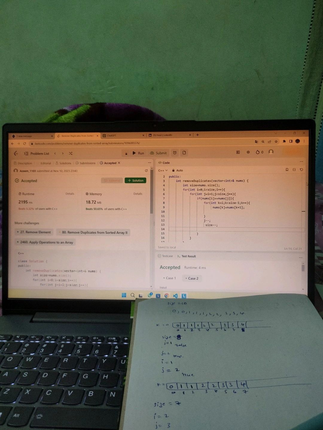 Azeem Mohammed on LinkedIn: #dsa #cpp #leetcode Azeem Mohammed on LinkedIn: #dsa #cpp #leetcode
