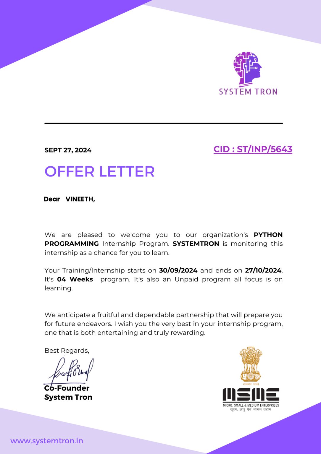 Vineeth . on LinkedIn: #internship #pythonprogramming #coding #growth # ... Vineeth . on LinkedIn: #internship #pythonprogramming #coding #growth # ...