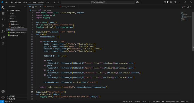 #python #flask #webdevelopment #movierecommendation #datascience ... #python #flask #webdevelopment #movierecommendation #datascience ...