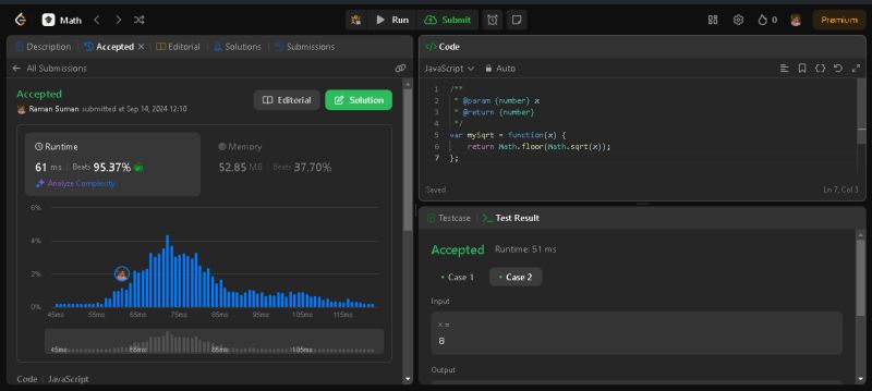 Raman Suman on LinkedIn: #day1 #javascript #leetcode Raman Suman on LinkedIn: #day1 #javascript #leetcode