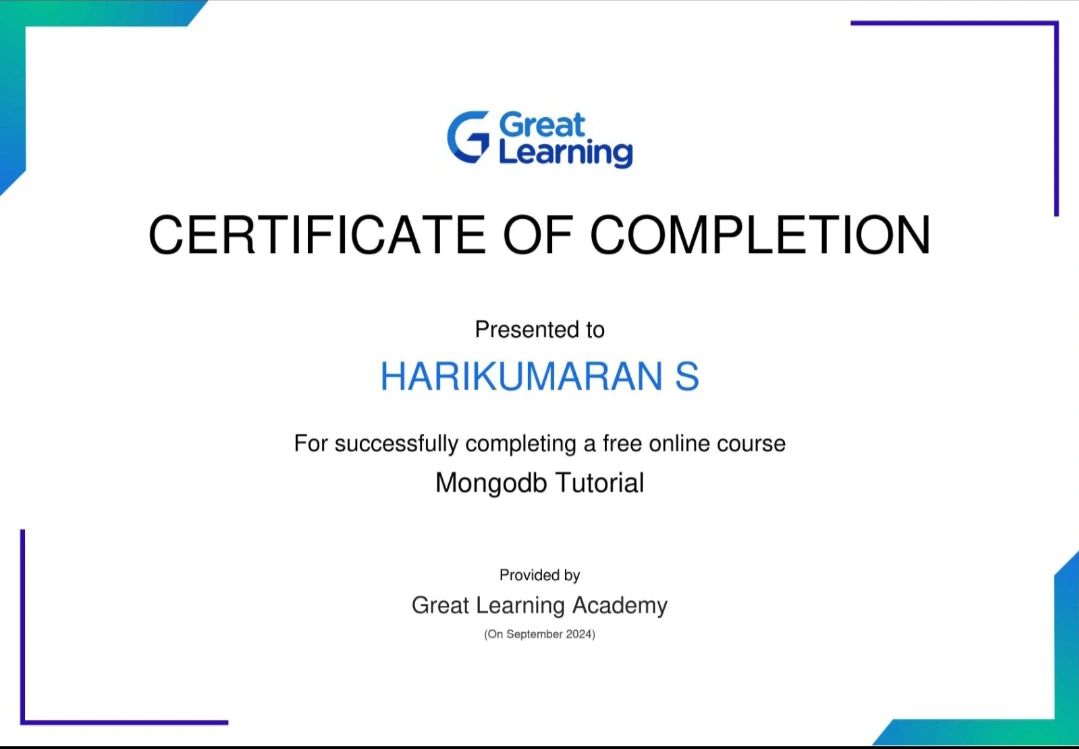 HARI KUMARAN on LinkedIn: #mongodb #nosql #database #frontend #backend ... HARI KUMARAN on LinkedIn: #mongodb #nosql #database #frontend #backend ...