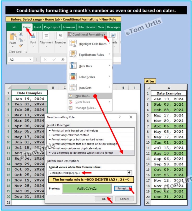 Tom Urtis on LinkedIn: Conditionally formatting a month's number as ... Tom Urtis on LinkedIn: Conditionally formatting a month's number as ...