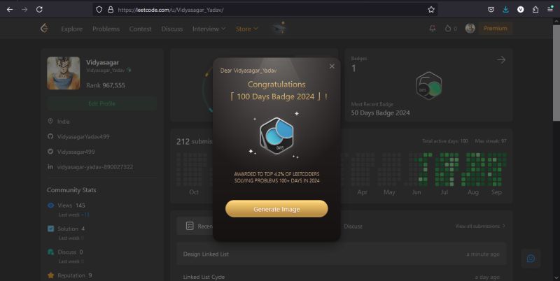 Vidyasagar Yadav on LinkedIn: #100daysofleetcode #datastructures # ... Vidyasagar Yadav on LinkedIn: #100daysofleetcode #datastructures # ...