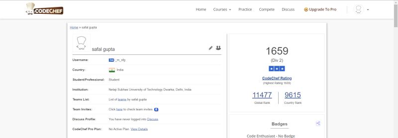 Safal Gupta on LinkedIn: #codechef #codingjourney #3starcoder # ... Safal Gupta on LinkedIn: #codechef #codingjourney #3starcoder # ...