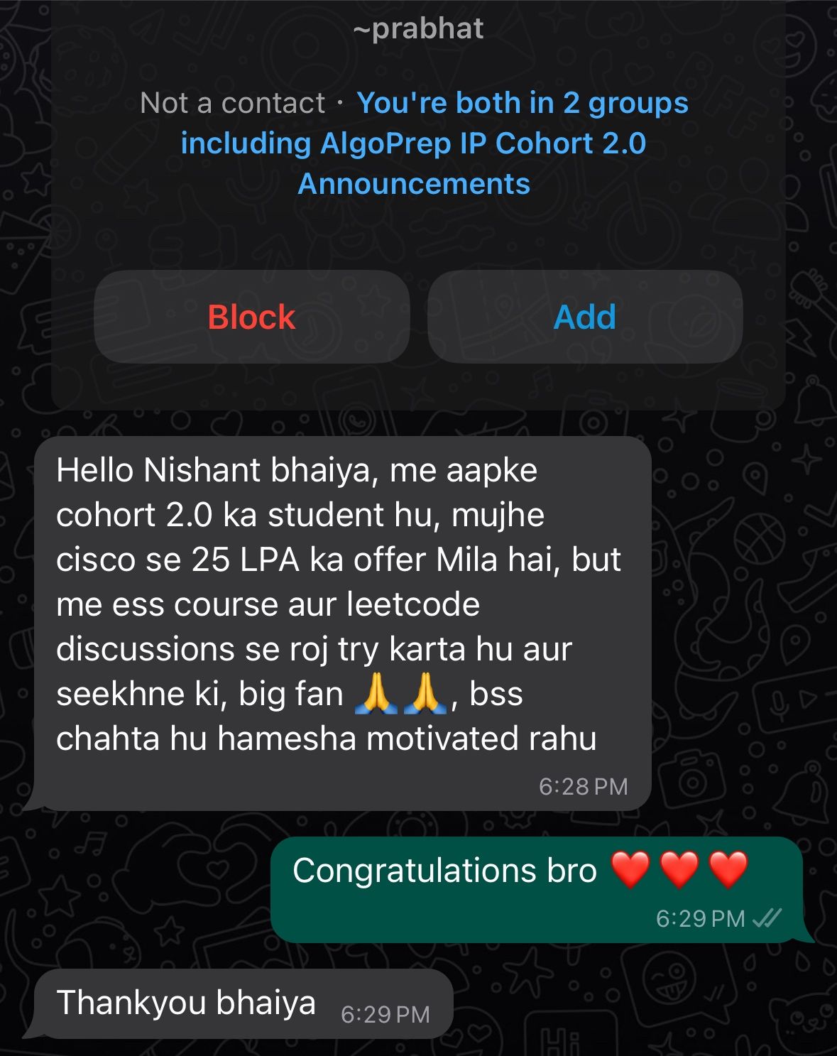 Nishant Chahar on LinkedIn: #successjourney #successstory #algoprep # ... Nishant Chahar on LinkedIn: #successjourney #successstory #algoprep # ...
