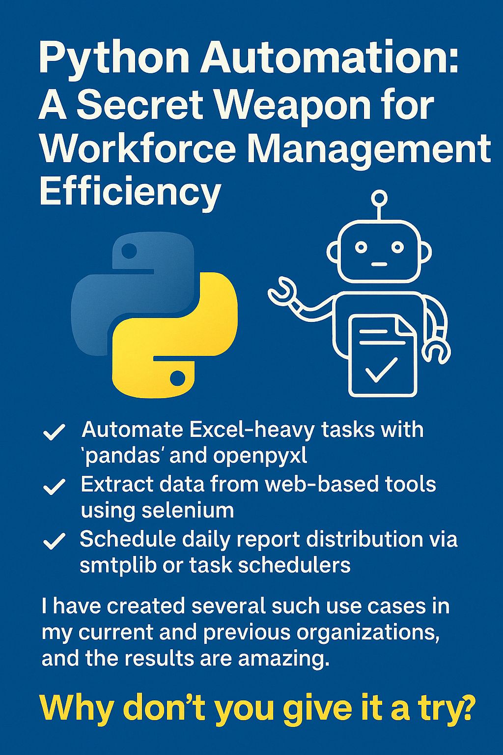 Python Automation: A Secret Weapon for Workforce Management Efficiency ... Python Automation: A Secret Weapon for Workforce Management Efficiency ...