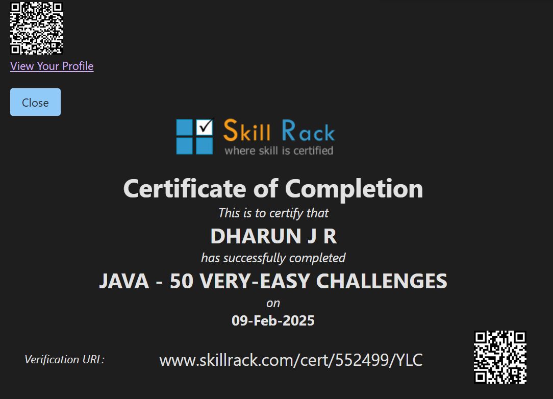 #java #skillrack #coding #learning | Dharun J.R #java #skillrack #coding #learning | Dharun J.R
