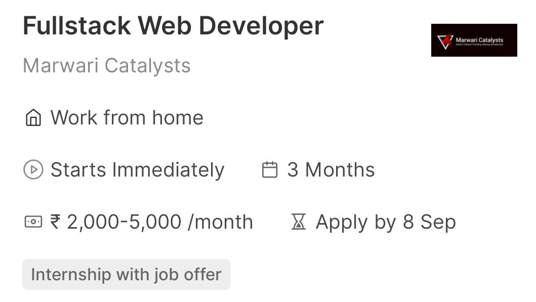 Jyoti Bhasin on LinkedIn: #hiring #intern #react #fullstack Jyoti Bhasin on LinkedIn: #hiring #intern #react #fullstack