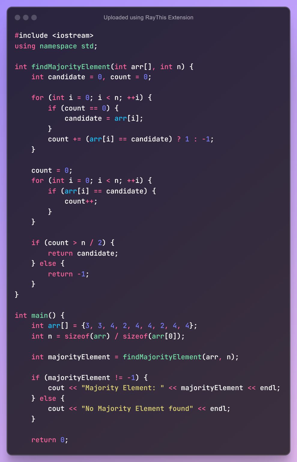Devesh Jangid on LinkedIn: #100daysofcode #cplusplus #majorityelement # ... Devesh Jangid on LinkedIn: #100daysofcode #cplusplus #majorityelement # ...