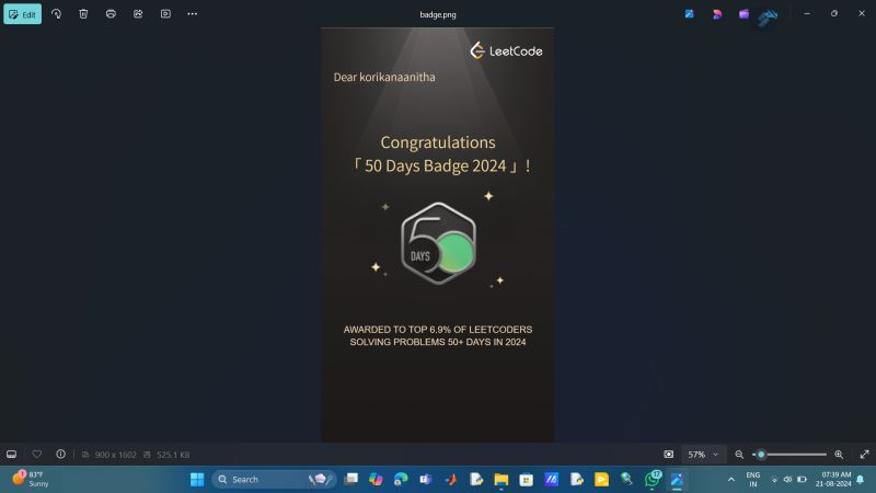 Korikana Anitha on LinkedIn: #leetcode #coding #programming #milestone ... Korikana Anitha on LinkedIn: #leetcode #coding #programming #milestone ...