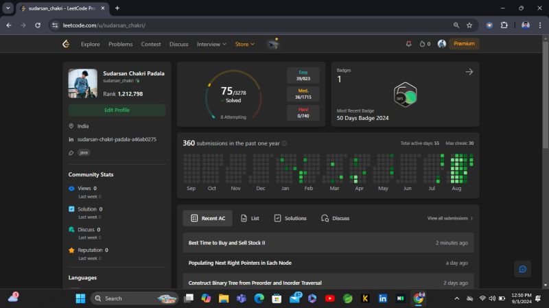 Sudarsan Chakri Padala on LinkedIn: #leetcode #codingjourney # ... Sudarsan Chakri Padala on LinkedIn: #leetcode #codingjourney # ...