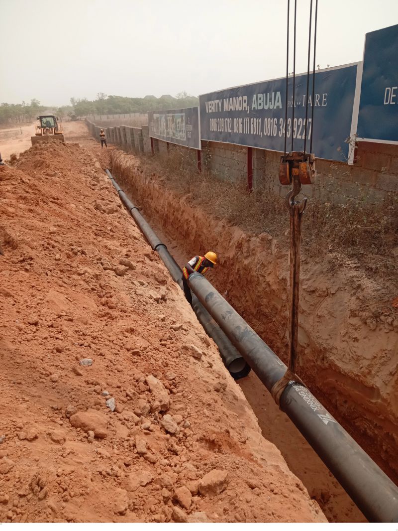 Laying of pvc pipes for the purpose of supplying water to homes from ... Laying of pvc pipes for the purpose of supplying water to homes from ...