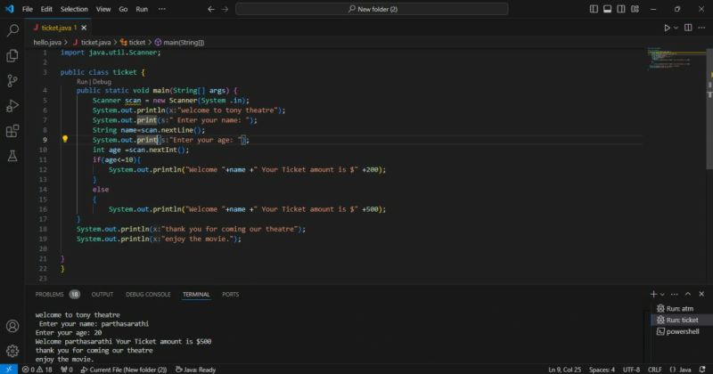Parthasarathi M on LinkedIn: #java #ifelse #programming #ticketbooking ... Parthasarathi M on LinkedIn: #java #ifelse #programming #ticketbooking ...